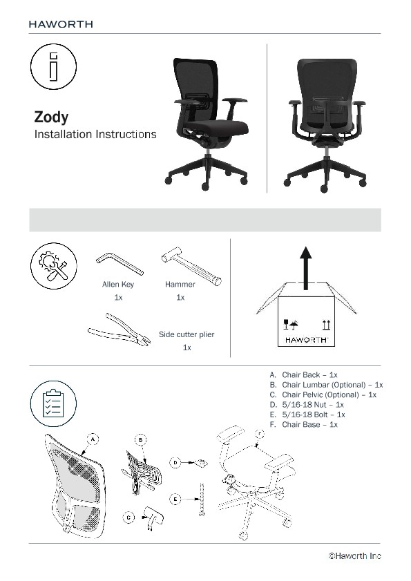 Zody Installation Guide [Shopee] | File details | Haworth