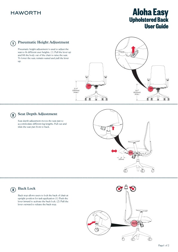 Aloha Easy User Guide | 文件详细信息 | Haworth