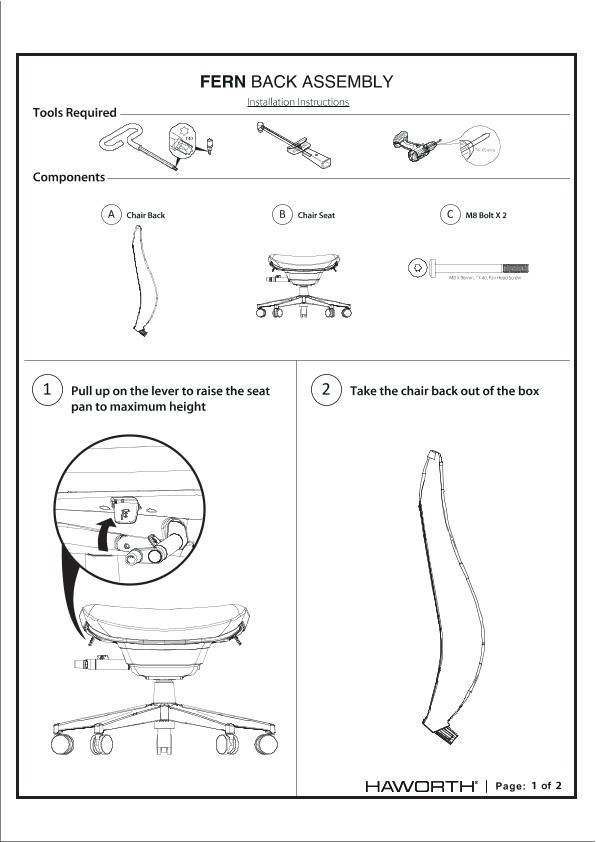 Fern Back Assembly Installation Guide | File details | Haworth