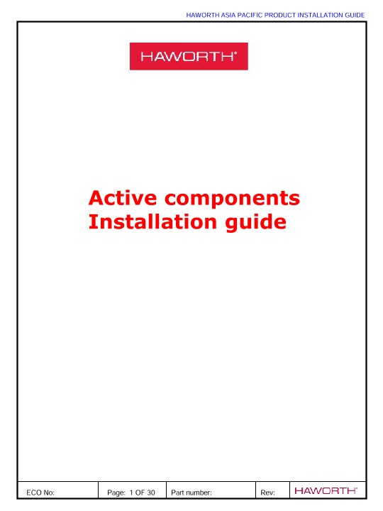 Active Components Installation Guide | File details | Haworth