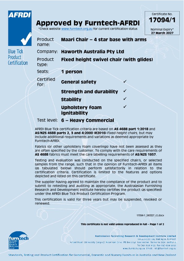 Maari 4 stars base with arms AFRDI certificate (ANZ) | File details ...