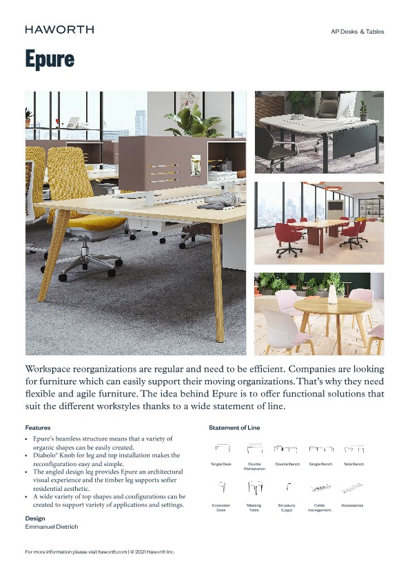 Epure Product Sheet | File details | Haworth