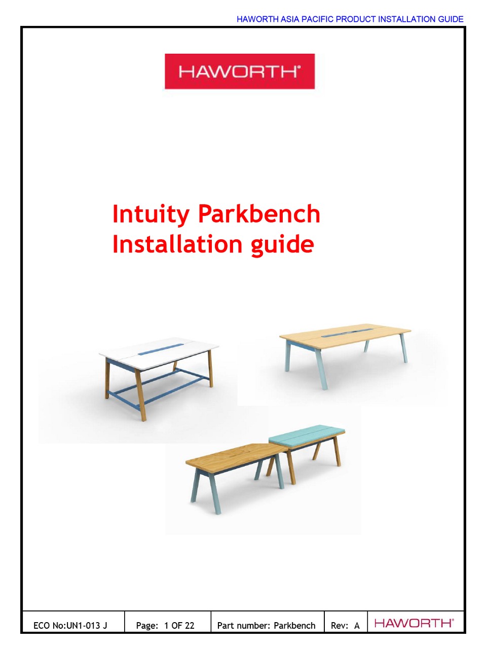 Intuity Parkbench Installation Guide | File details | Haworth
