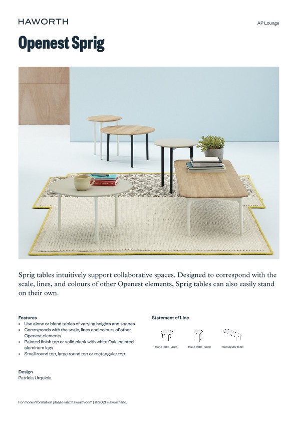 Openest Sprig Product Sheet | File details | Haworth