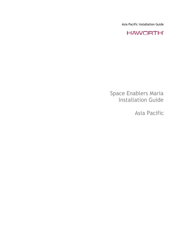 Space Enablers - Maria - Installation Instruction | File details | Haworth