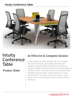 Intuity Conference Wood Table Product Sheet | 文件详细信息 | Haworth