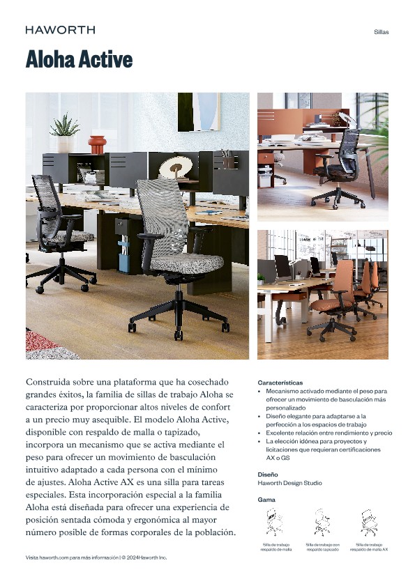 Ficha de producto - Aloha Active | Detalles del archivo | Haworth