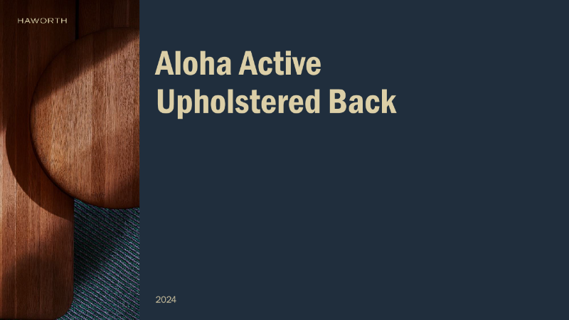 Aloha Active Dossier capitonné Présentation | Détails du fichier | Haworth