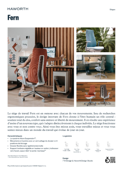 [FR] Fern product sheet | File details | Haworth