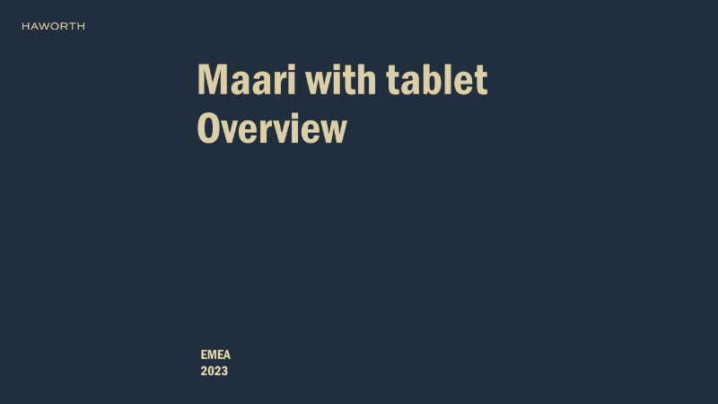 Maari with tablet presentation | File details | Haworth