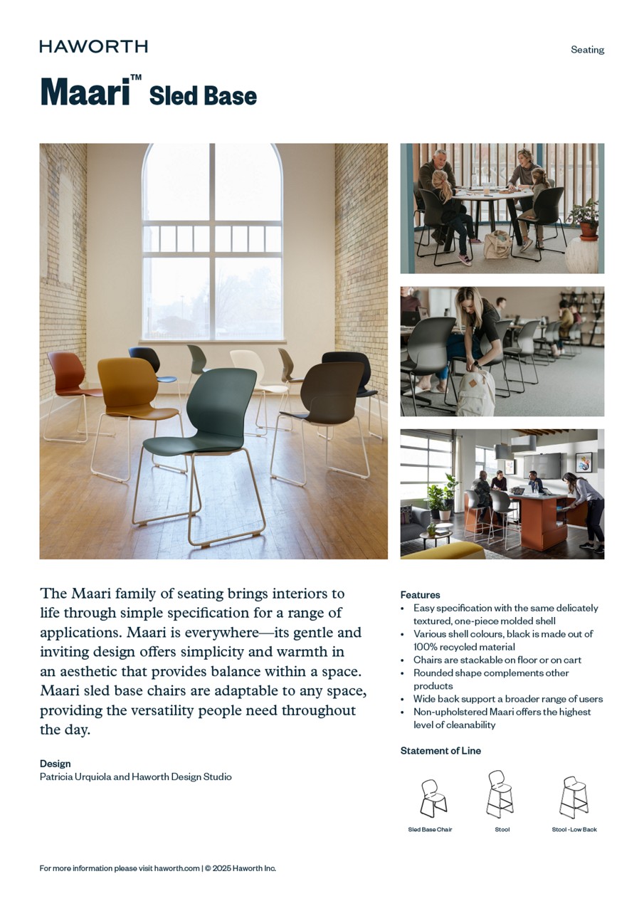 Maari product sheet - sled base | File details | Haworth