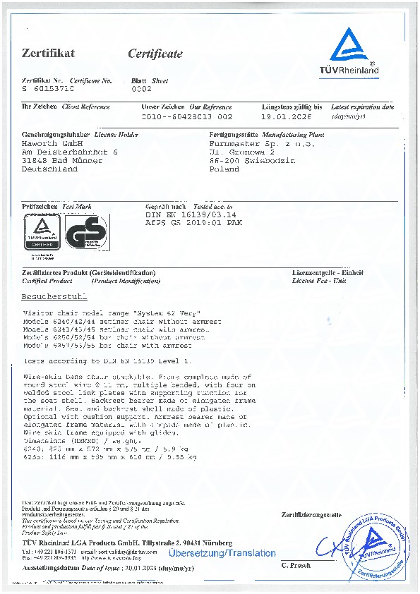 Very wire stacker certificate - GS Safety - 6240-6255, Poland | File ...