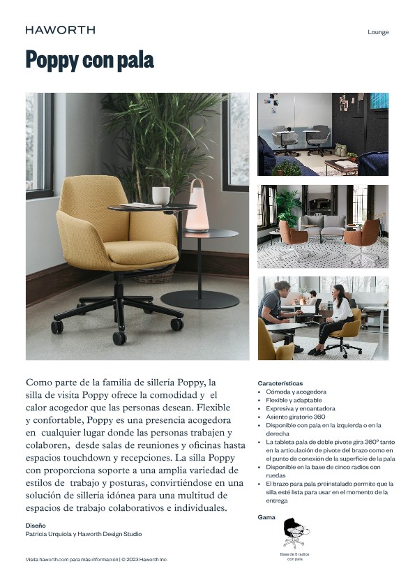 Ficha de producto - Poppy con pala | Detalles del archivo | Haworth