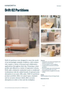 Drift 62 Partitions product sheet | File details | Haworth