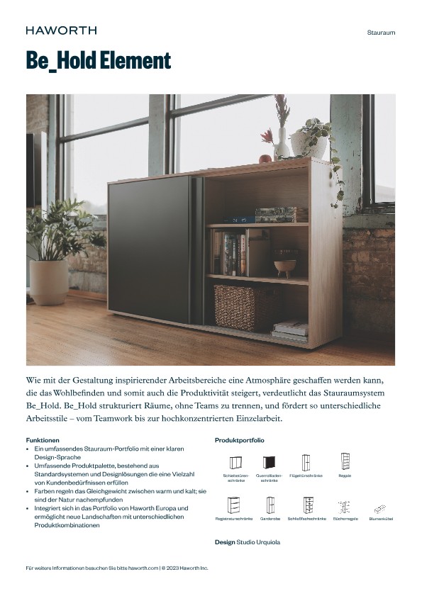 Be_Hold Element - Fiche produit [DE] | Détails du fichier | Haworth