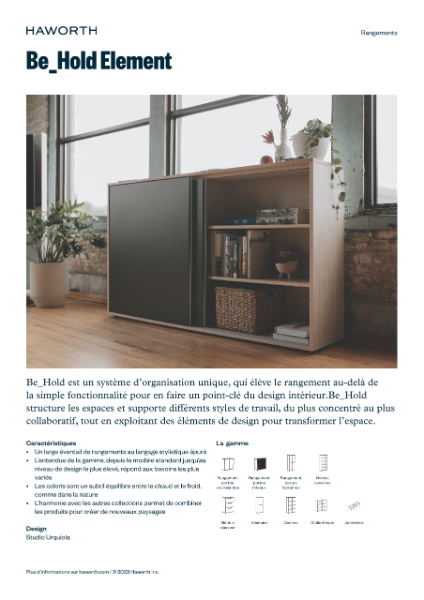 [FR] Be_Hold Element product sheet | File details | Haworth