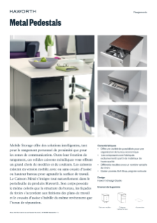 [FR] Metal Pedestals product sheet | File details | Haworth