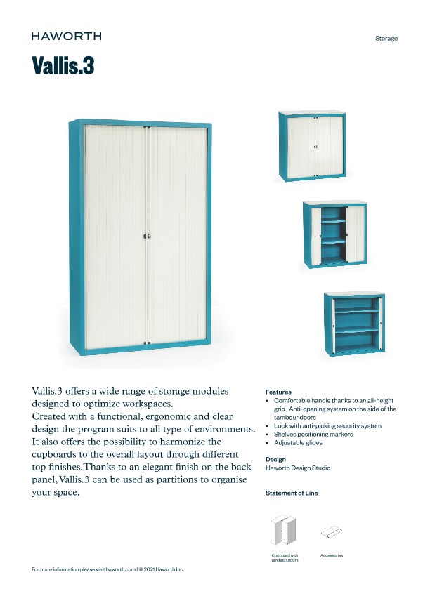 Vallis.3 product sheet | File details | Haworth
