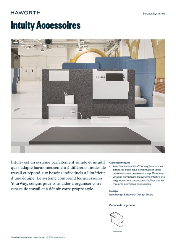 [FR] Intuity Accessories Product Sheet | File details | Haworth