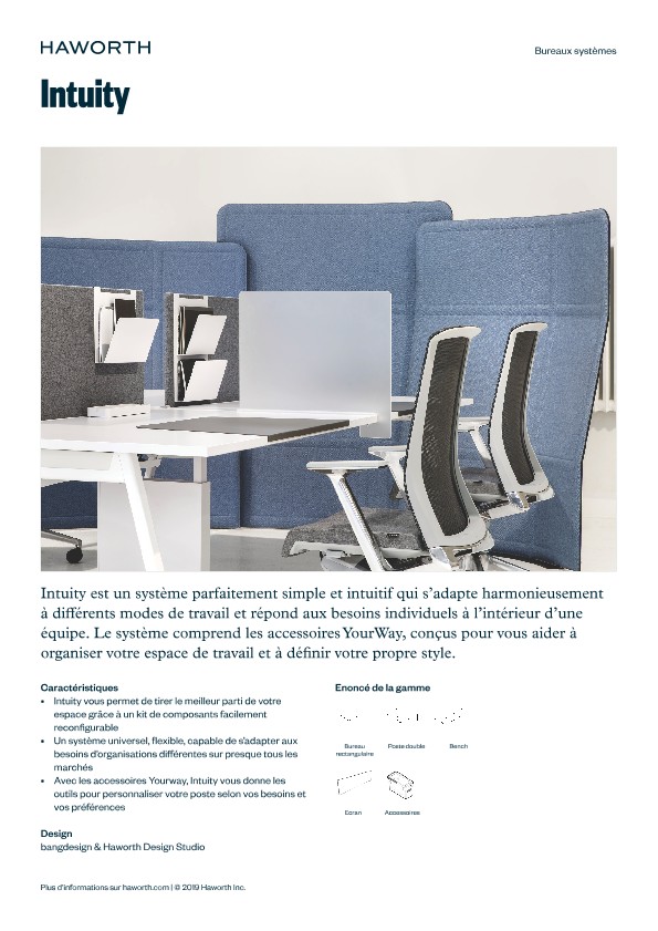 [FR] Intuity product sheet | File details | Haworth