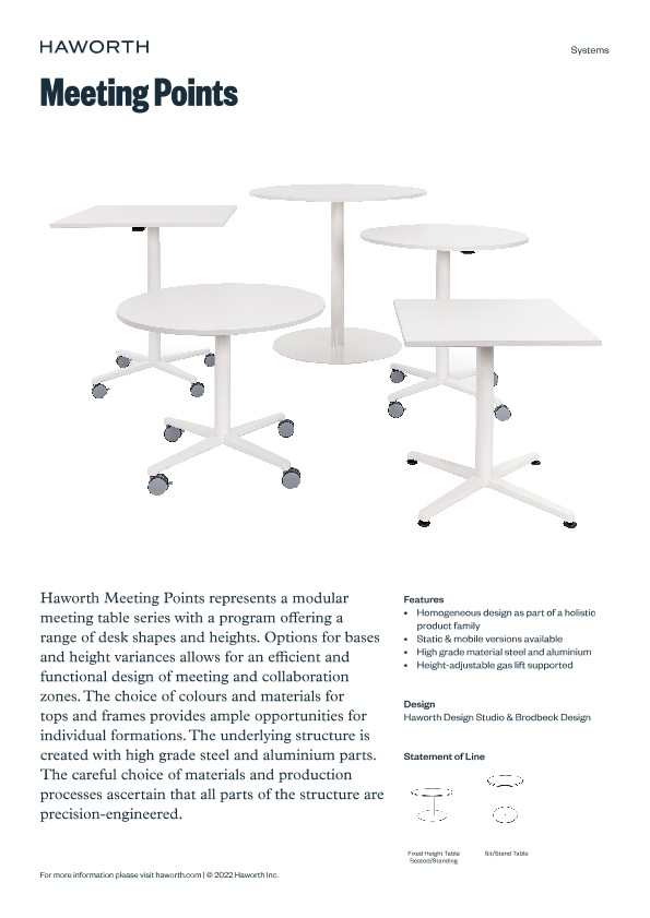 Meeting Points product sheet | File details | Haworth