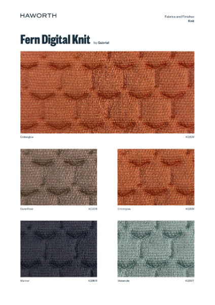 Fabrics and Finishes - Fern Digital Knit | Détails du fichier | Haworth