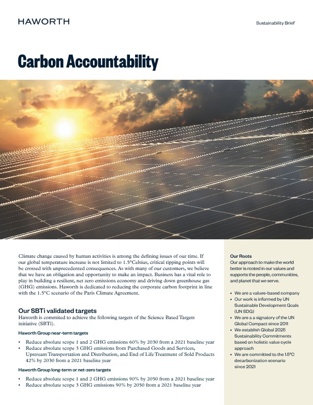 Sustainability - Carbon Accountability 2024 | File details | Haworth