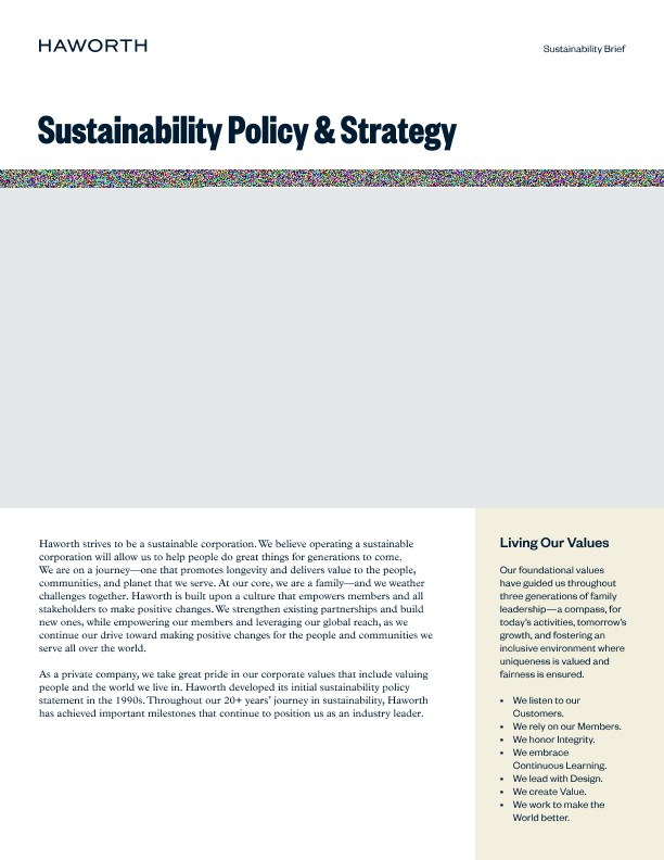 Sustainability Policy & Strategy | File details | Haworth