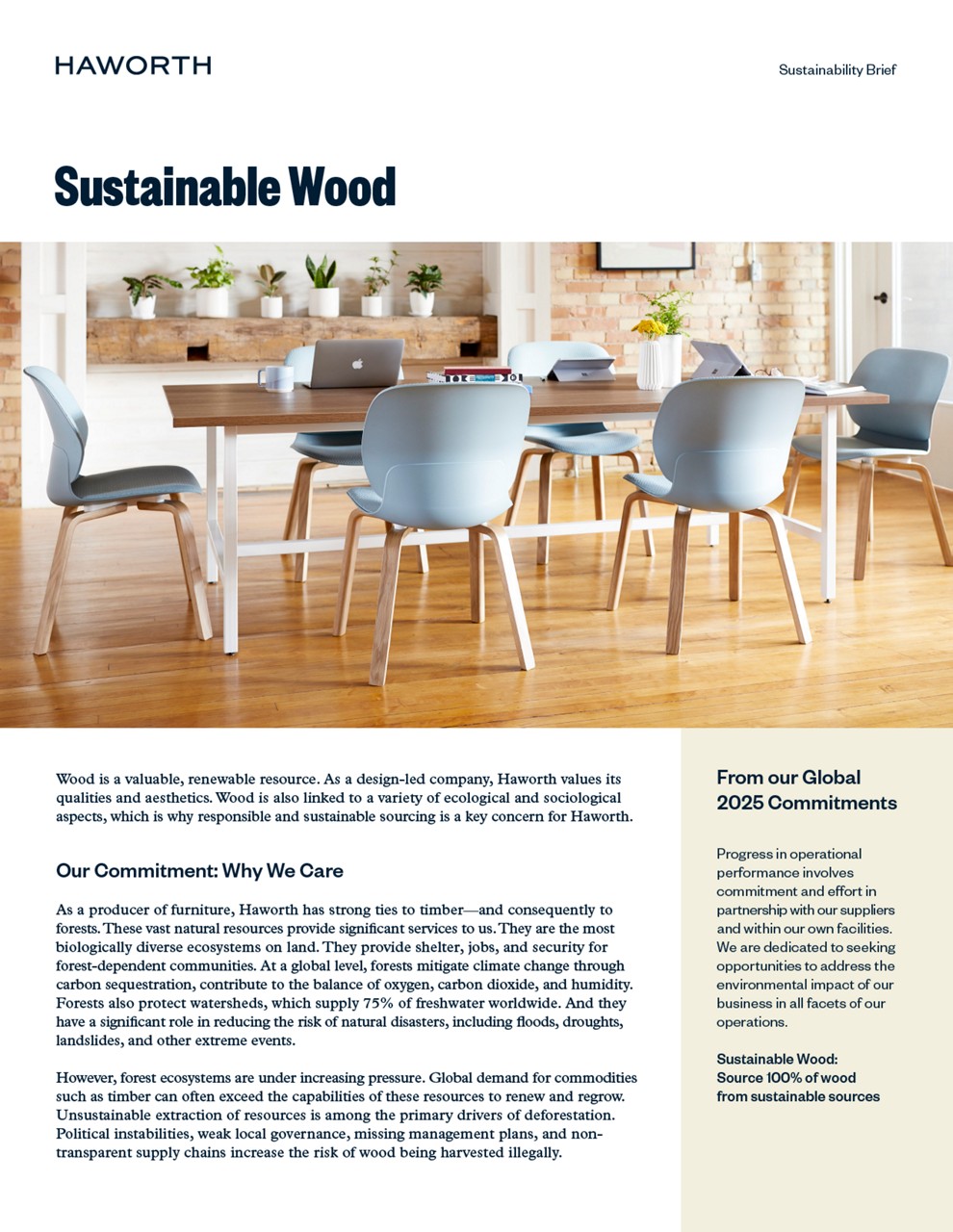 Sustainable Wood – Sustainability Brief | File details | Haworth