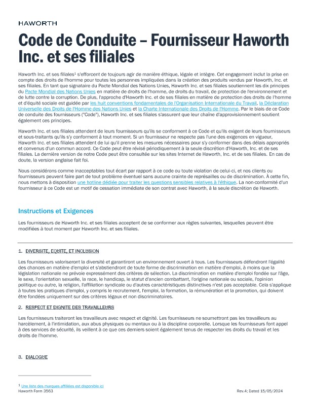 [FR] Supplier Code of Conduct | File details | Haworth