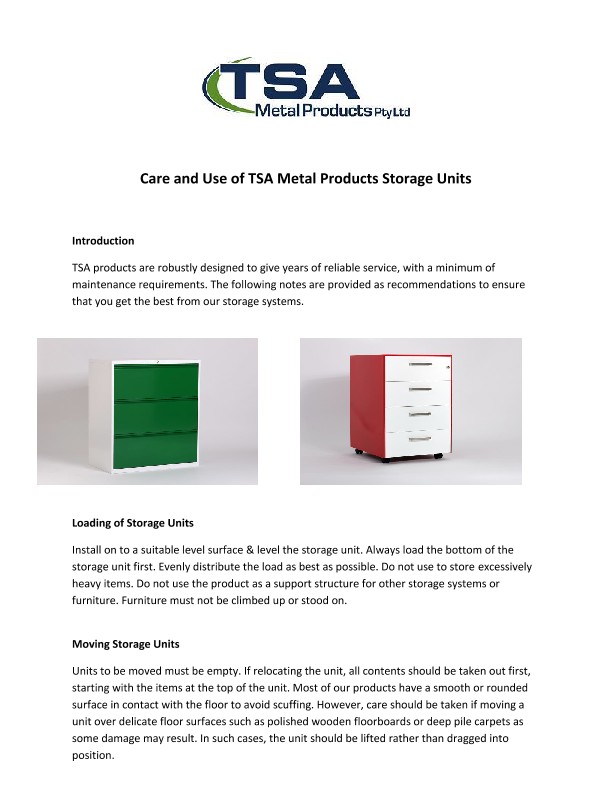 TSA Warranty Certificates Metal Product | File details | Haworth