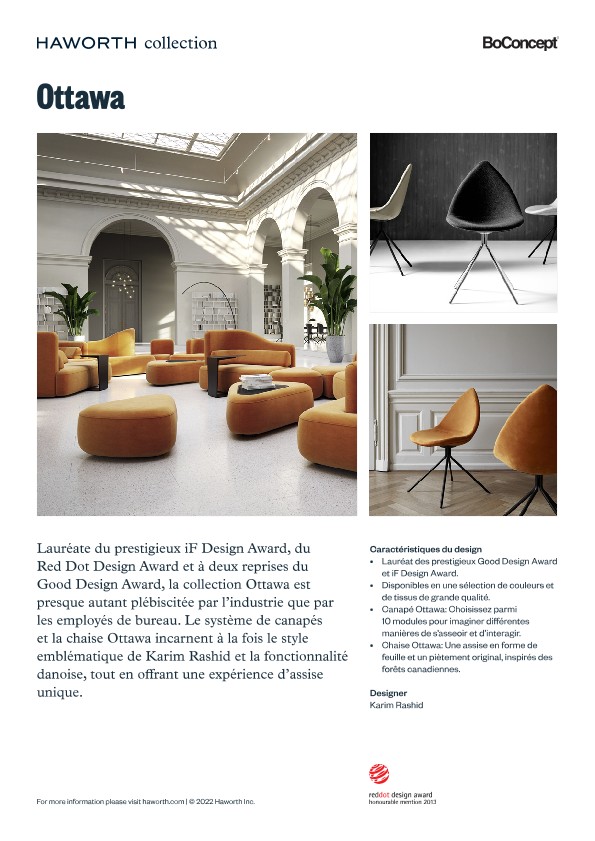 Ottawa Produktdatenblatt [FR] | Datei-Details | Haworth