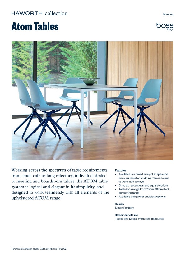 Atom Table Product Sheet | File details | Haworth