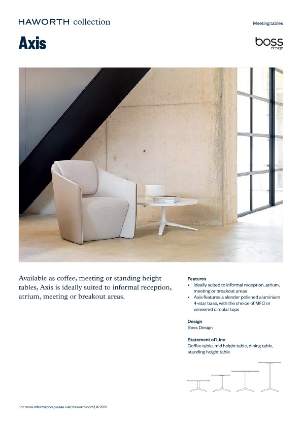 Axis Product Sheet | File details | Haworth