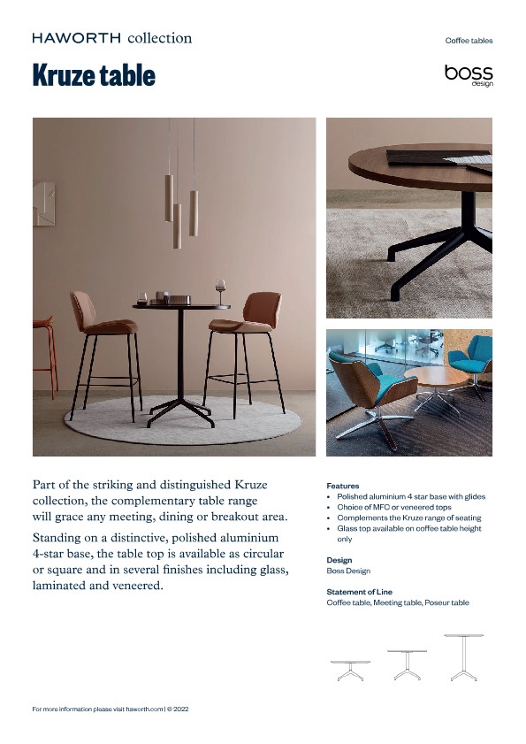 Kruze Table Product Sheet | File details | Haworth
