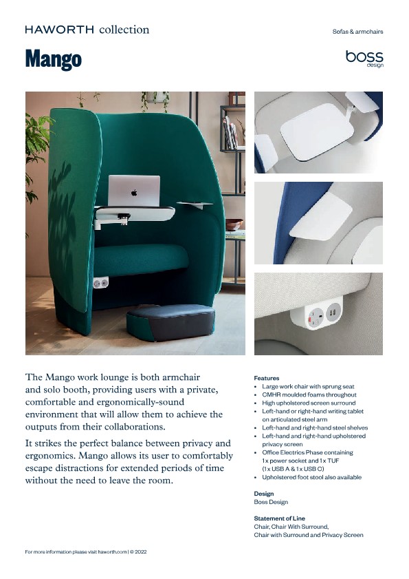 Mango Product Sheet | File details | Haworth