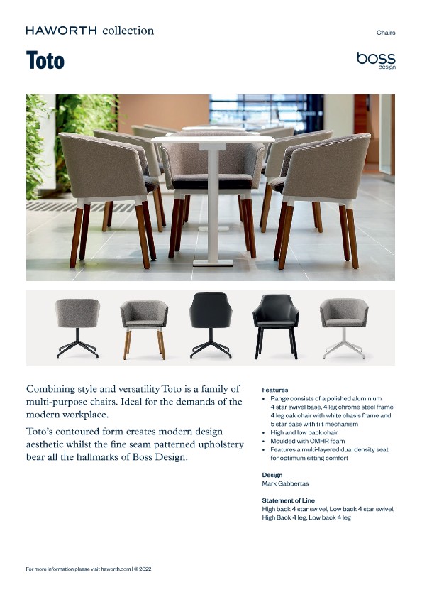 Toto Product Sheet | File details | Haworth