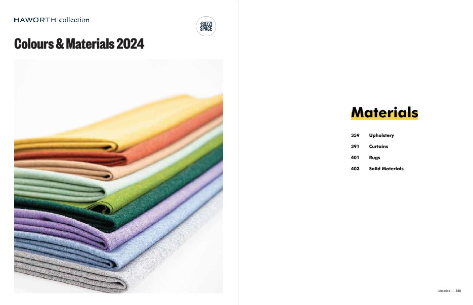BuzziSpace Colours and Materials brochure | Detalles del archivo | Haworth