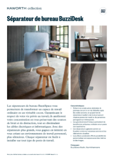 [FR] BuzziDesk Divider Product Sheet | File details | Haworth