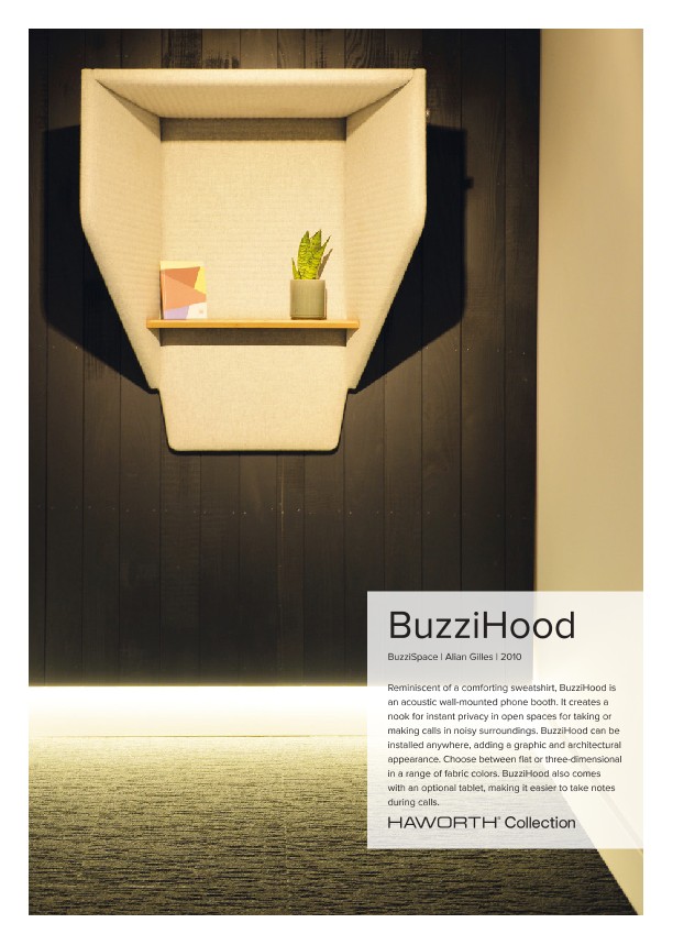 BuzziHood product sheet | File details | Haworth