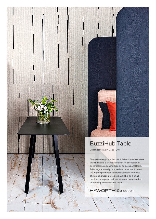 Catálogo BuzziHub Table | Detalles del archivo | Haworth