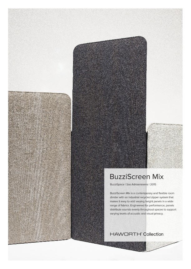 BuzziScreen Mix product sheet | File details | Haworth
