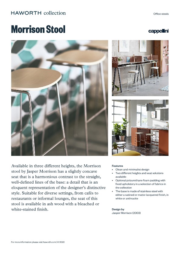 Morrison Stool product sheet | File details | Haworth