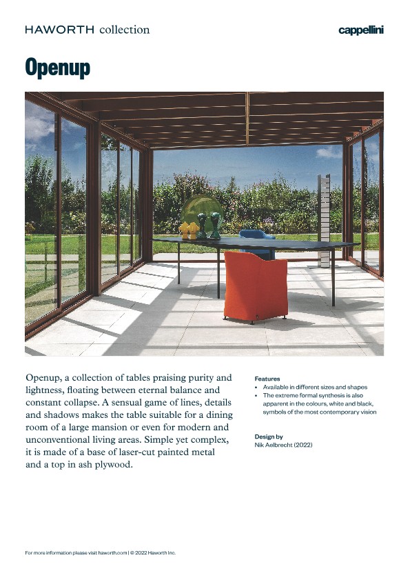 Openup product sheet | File details | Haworth