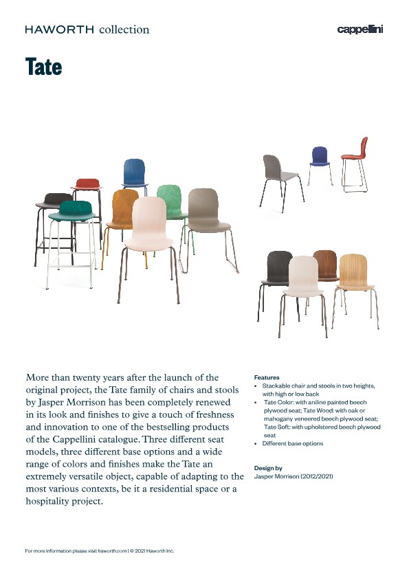 Tate product sheet | File details | Haworth