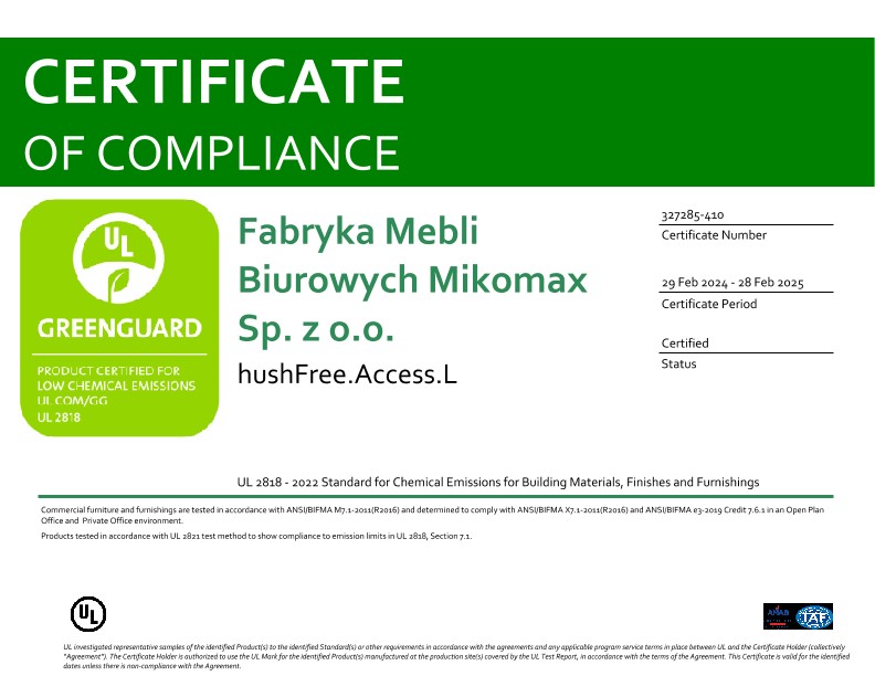 hushFree.Access.L GreenGuard Gold | File details | Haworth