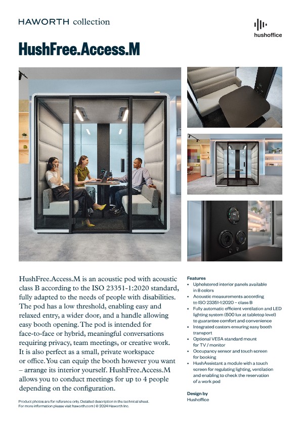 HushFree.Access.M product sheet | File details | Haworth