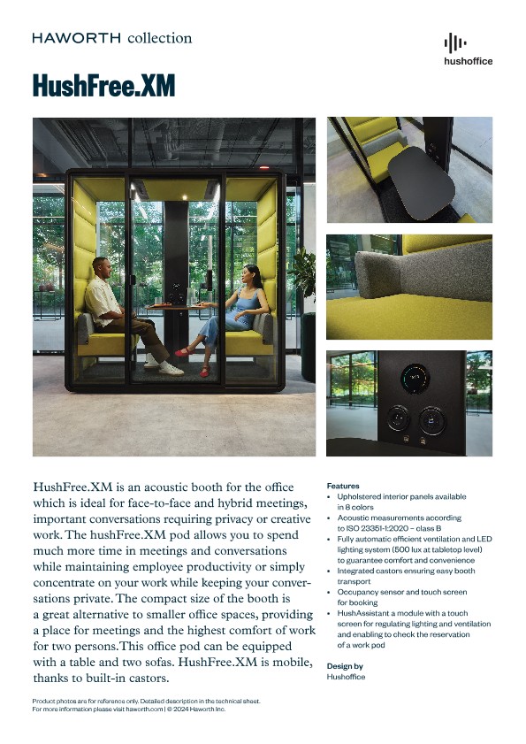 HushFree.XM product sheet | File details | Haworth