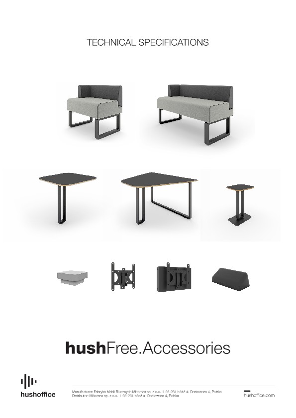 HushFree Accessories Technical Specifications | File details | Haworth