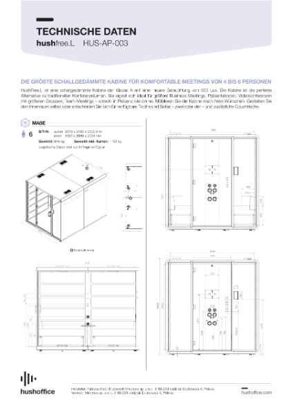 HushFree.L - Technisches Datenblatt | Datei-Details | Haworth
